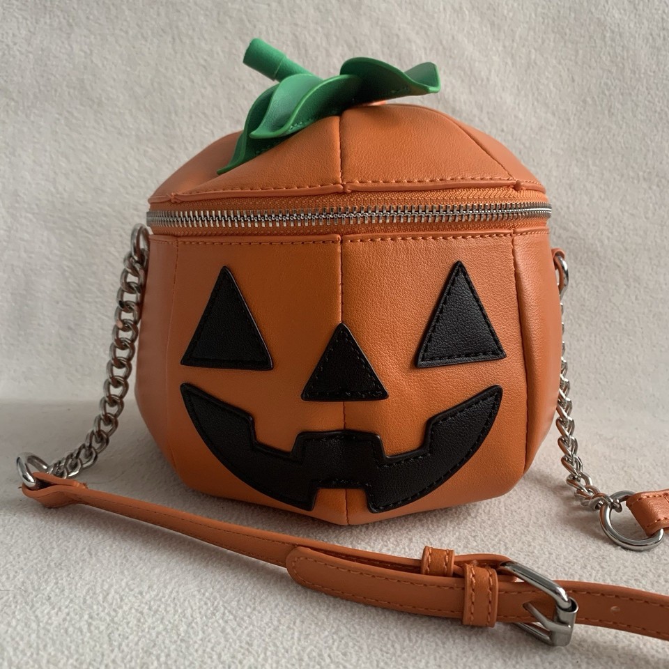 Halloween Pumpkin Jack-o’-lantern Crossbody Bag Purse Mad Engine Fine ...