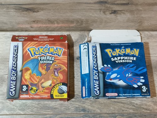 Pokemon FireRed And Sapphire Version Nintendo GameBoy Advance – BOX ...