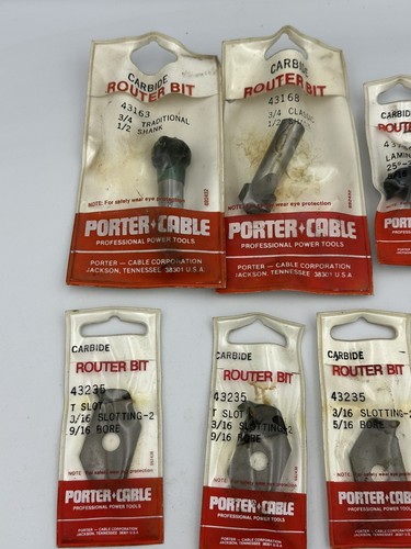 Lot of 13 New Bosch And Porter Cable Router Bits | eBay