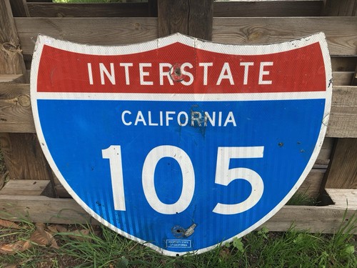 California Interstate Freeway Sign 105 | eBay