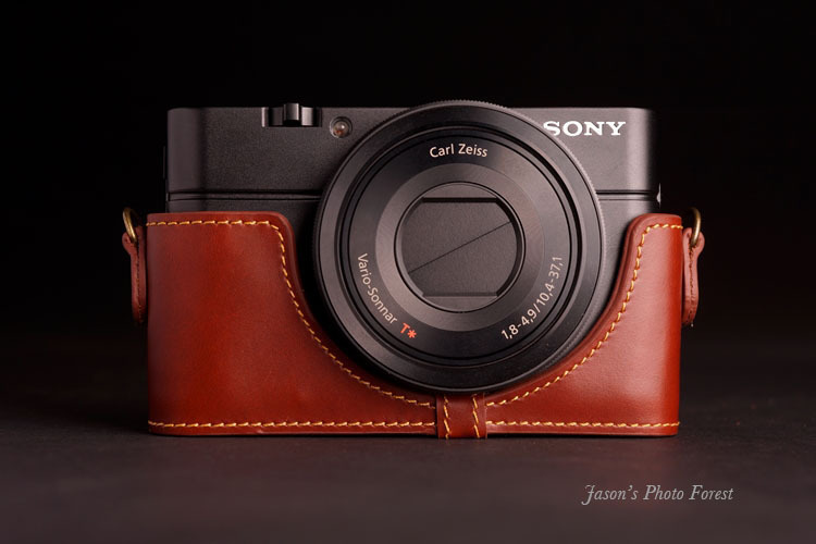 Handmade Genuine real Leather Half Camera Case bag cover for SONY RX100 ...