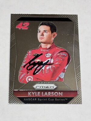 Kyle Larson autographed NASCAR CHAMPION GANASSI #42 card 2016 PANINI ...