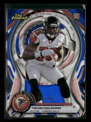 2015 Finest Tevin Coleman Atomic Refractor Rookie Die Cuts - Blue #/299 ...