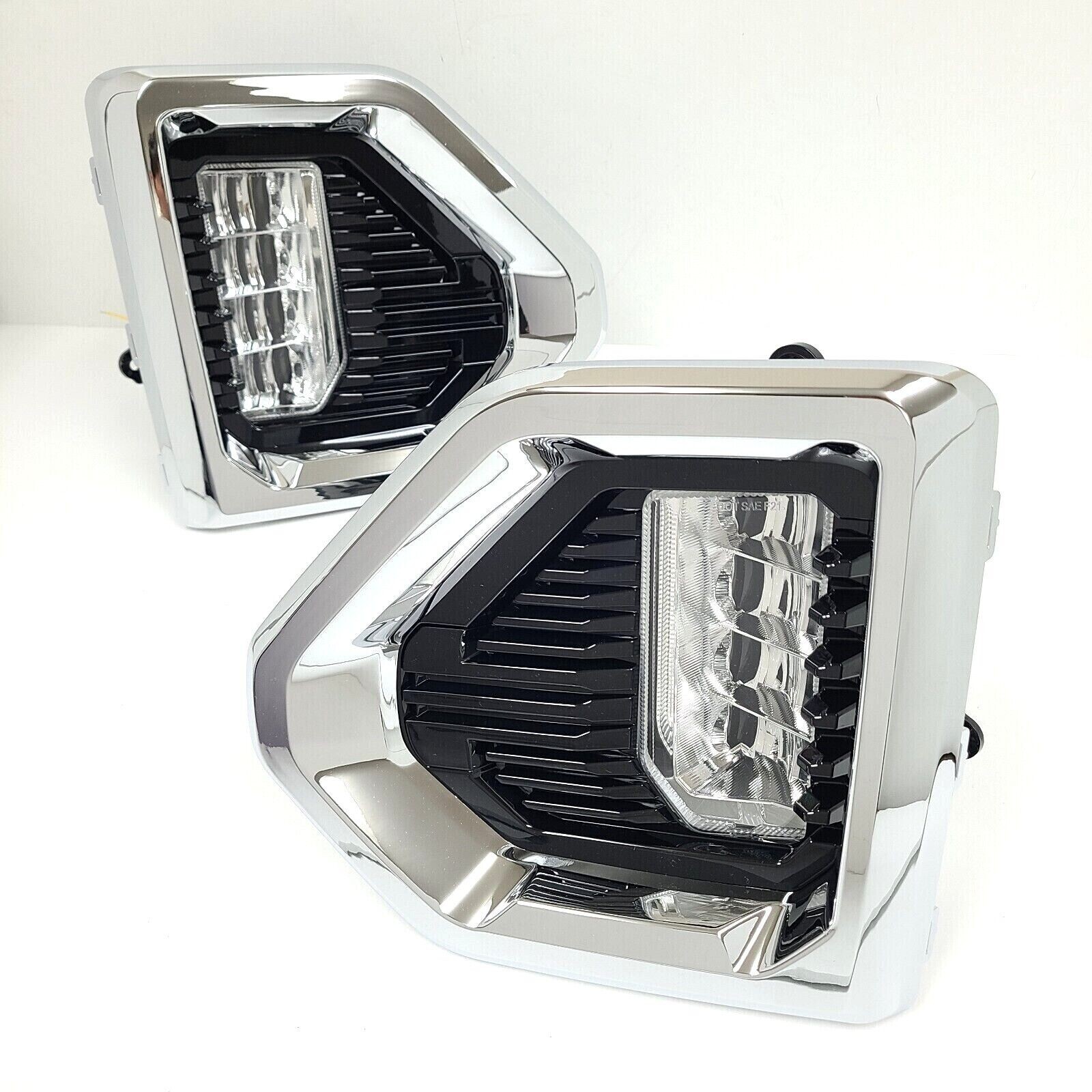 For 2019 2020 2021 GMC Sierra 1500 Denali LED Fog Lights Kit with Bezel ...