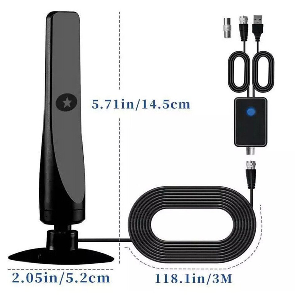 4K Rewave Antena, TV antenna, suction cup TV antenna Plug Play 3m cable ...
