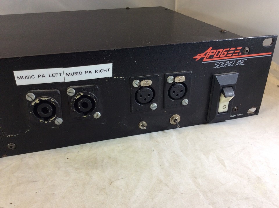 Apogee Sound 2 Channel Rackmount Power Amplifier Amp XLR A-3 | eBay