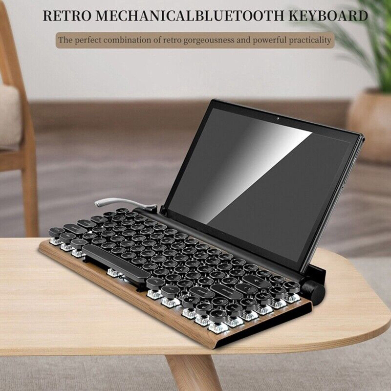 Retro Typewriter Keyboard Wireless Bluetooth Mechanical Keyboards 83 ...