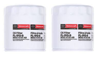 2 New Genuine Motorcraft Professional Engine Oil Filter FL-910S BE8Z ...