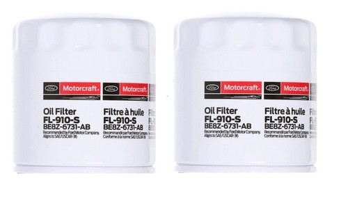 2 New Genuine Motorcraft Professional Engine Oil Filter FL-910S BE8Z ...