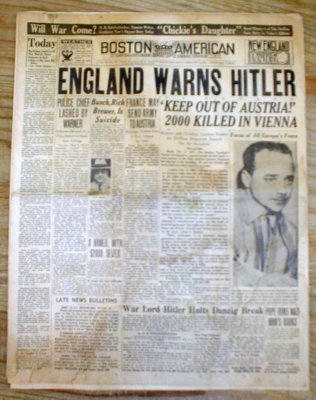 3 1934 newspapers Nazi leader ADOLPH HITLER THREATENS WAR in EUROPE ...