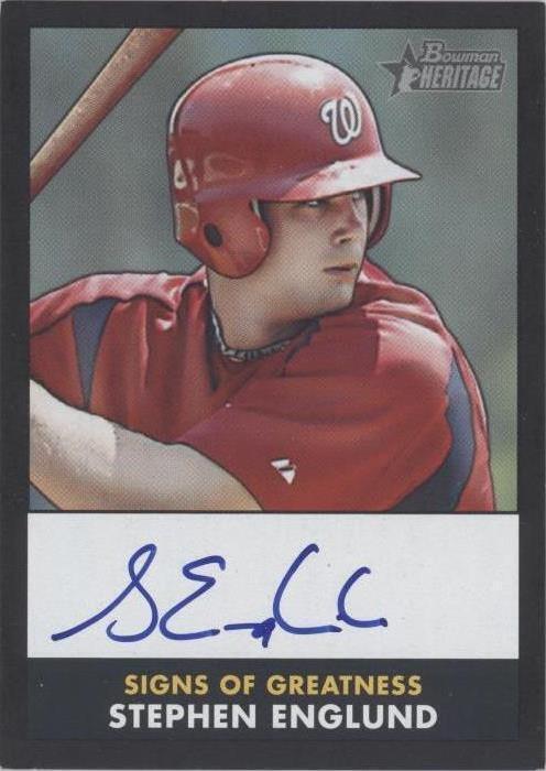 2007 Bowman Heritage - Signs of Greatness Stephen Englund #SG-SE Black ...