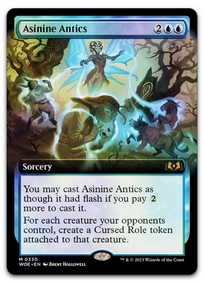 Asinine Antics (Extended Art) #330 (Foil) (NM) Wilds of Eldraine WOE ...