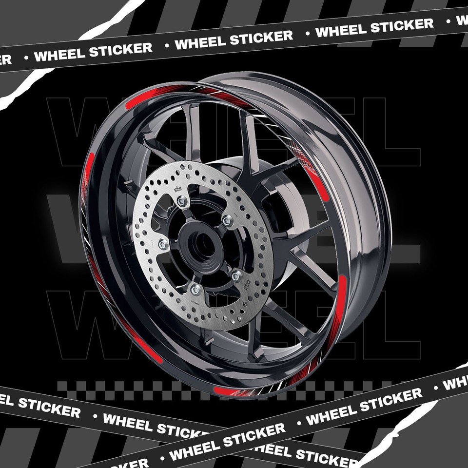 Red 17 Inch Outer Rim Sticker Stripe Decal L02B For Honda CB125 R F | eBay