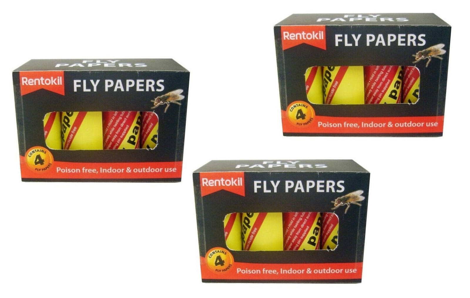 Rentokil FF40 Pesticide Free Sticky Fly Paper (Choose quantity required ...