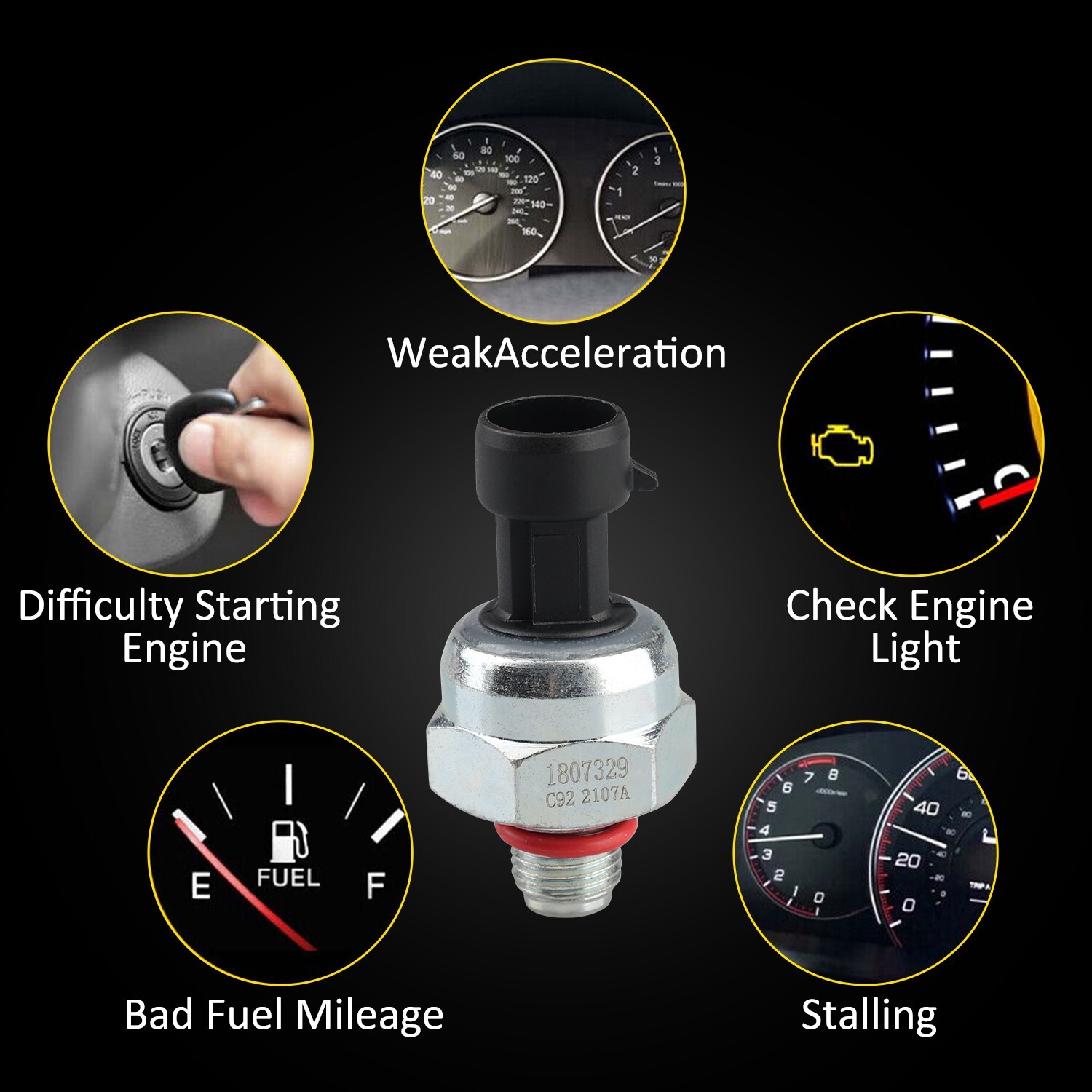 Genuine ICP OEM Fuel Injection Pressure Sensor for 7.3L 94-03 Ford ...