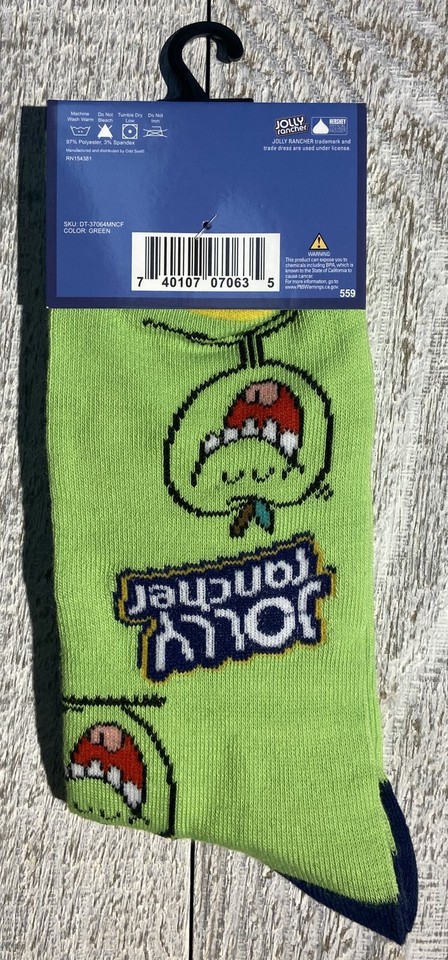 Jolly Rancher Print Novelty Crew Socks - Men’s Size 6-12 #D054 | eBay