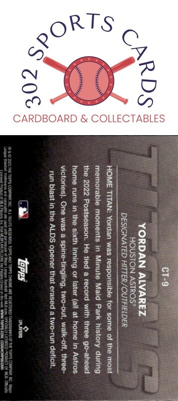 2023 Topps Chrome #CT-9 Yordan Alvarez Titans | eBay