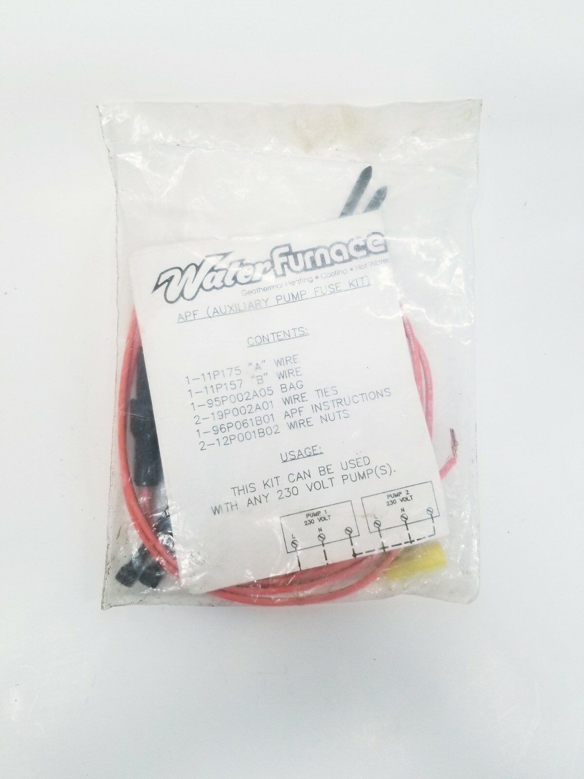 Water Furnace Geothermal Auxiliary Pump Fuse Kit- For Any 230 Volt Pump ...