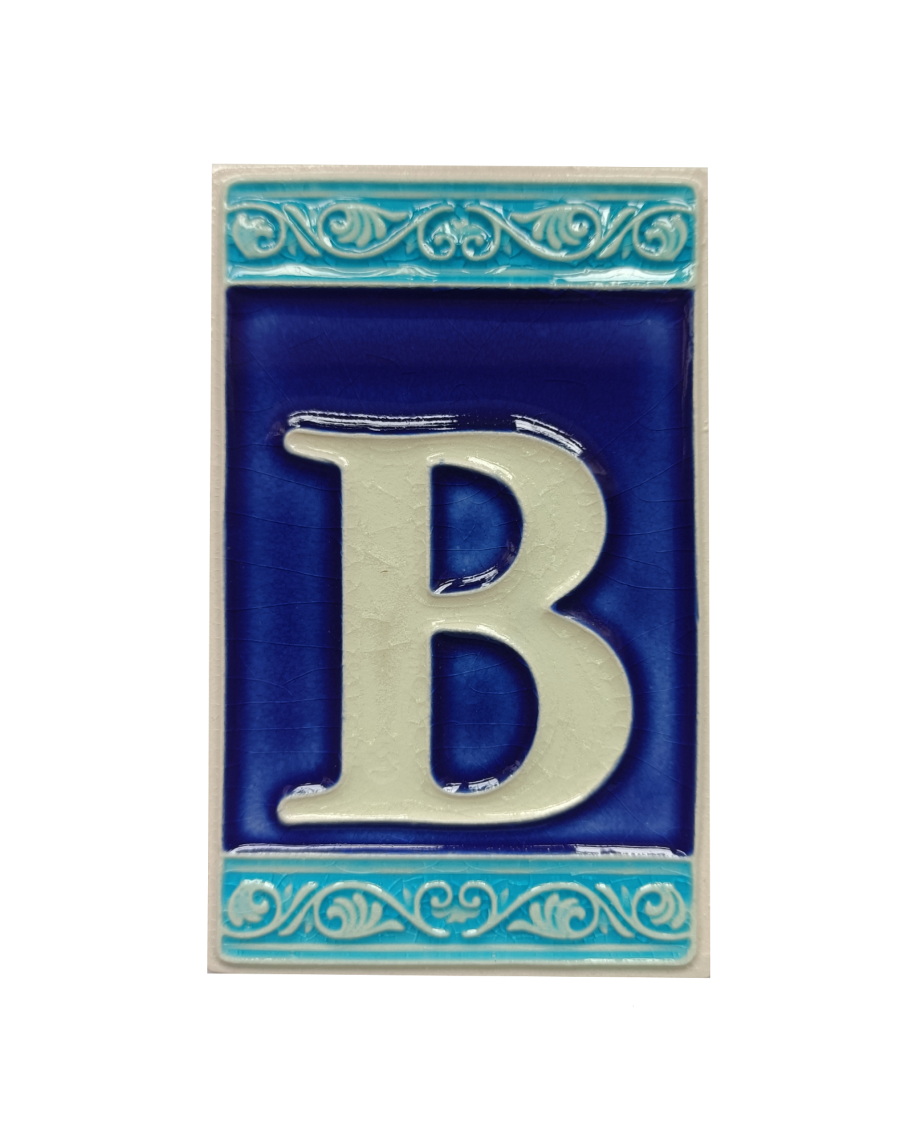 11 x 7 cm Rome Hand-painted Phosphorescent Ceramic Blue Number and ...