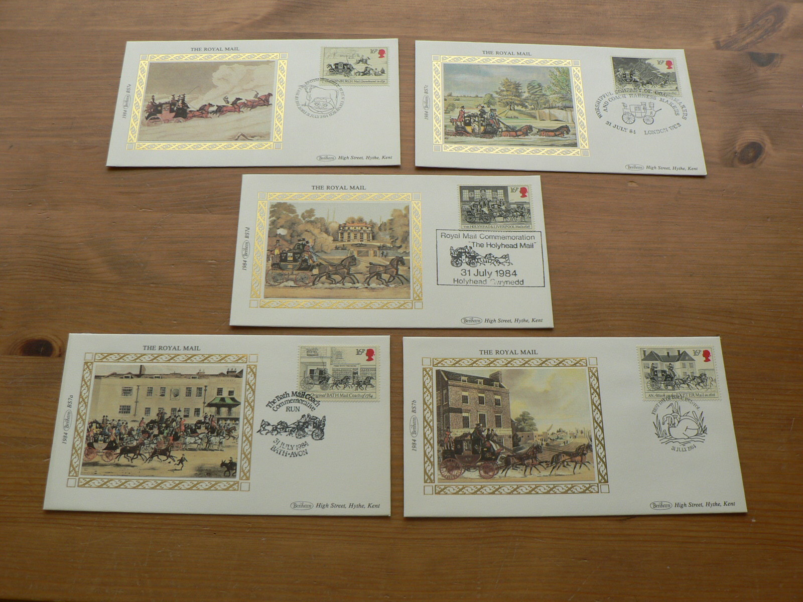 Benham Silk GB First Day Covers, 1984 -1987, Sold Individually in Sets ...