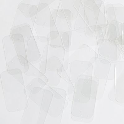 Rectangle Sequin 1.5" 2 hole Crystal Clear Transparent See-Thru | eBay