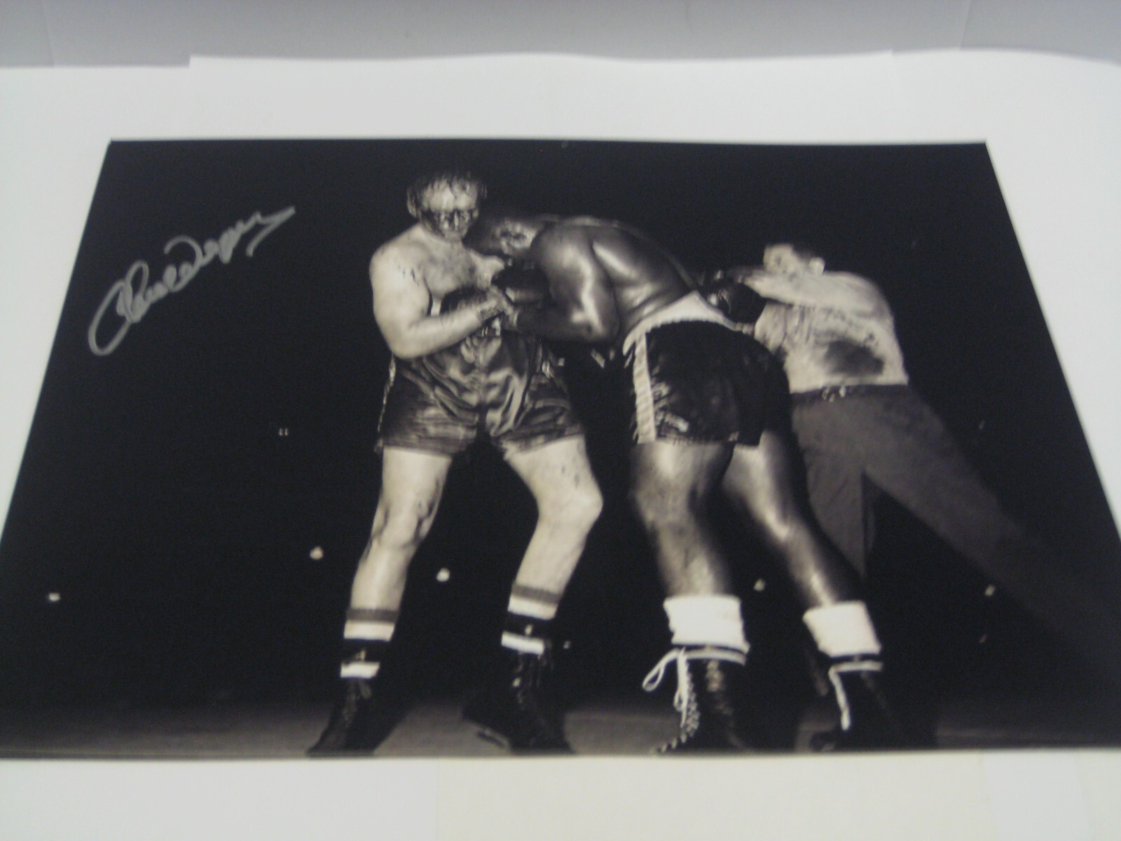 CHUCK WEPNER LEGENDARY BOXER "THE REAL ROCKY" AUTOGRAPHED PHOTO COA ...