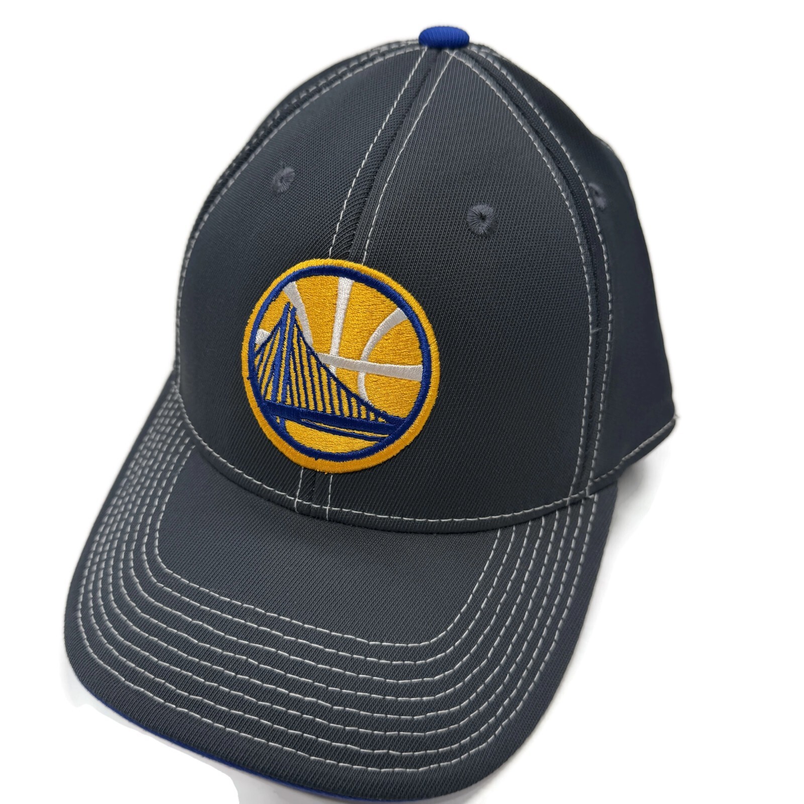 Adidas Golden State Warriors Hat L/XL Gray Stretch NBA Basketball Cap ...