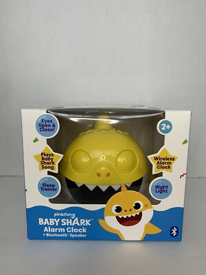 Baby Shark Alarm Clock Bluetooth Speaker with Sounds Pinkfong New | eBay