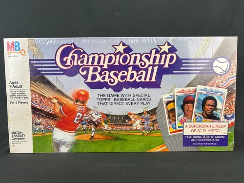SEALED MB Milton Bradley 1984 Championship Baseball Board Game 30 Topps ...