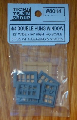 Tichy Train Group HO #8014 Windows - Double Hung pkg(6) -- 4/4; Scale ...
