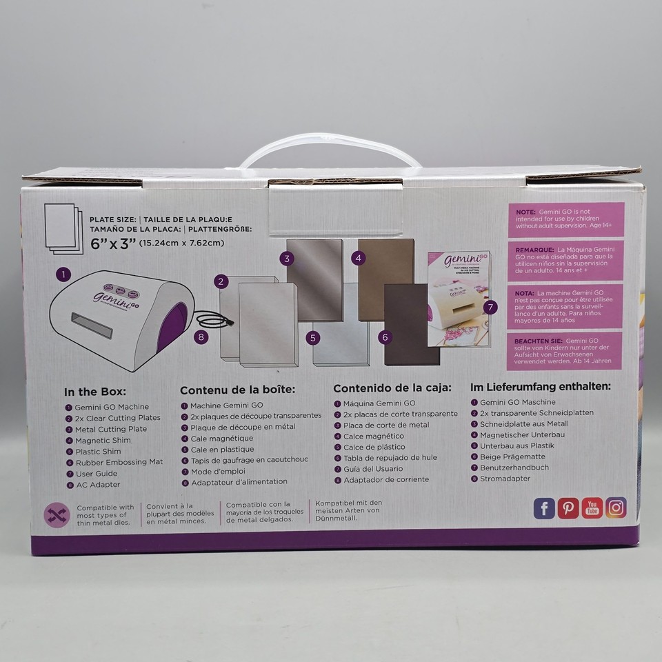 New Gemini Go Die Cutting Embossing Portable Multi Media Machine | eBay