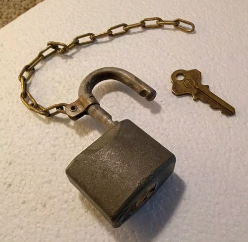 Vintage Taylor Lock With Chain & Key Model No. B1893 | eBay