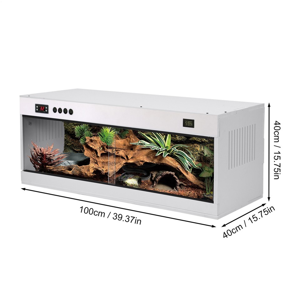 Reptile Enclosure Up to 40x16x16in Stackable Terrarium Snake Tank 44 ...