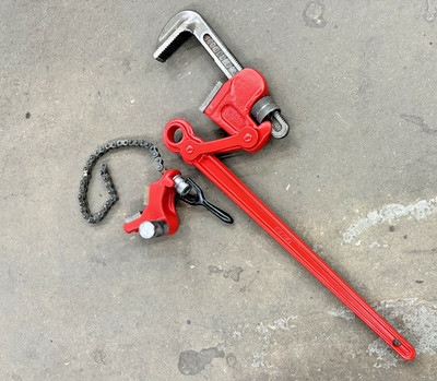 Ridgid Model S-6A Compound Leverage Wrench w/ Trunnion Chain Vise 31385 ...