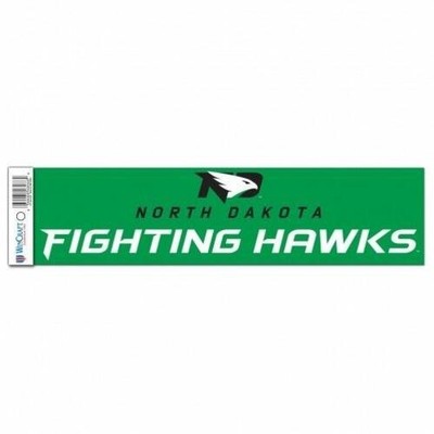 North Dakota Fighting Hawks Decal 3x12 Bumper Strip Style - Special ...