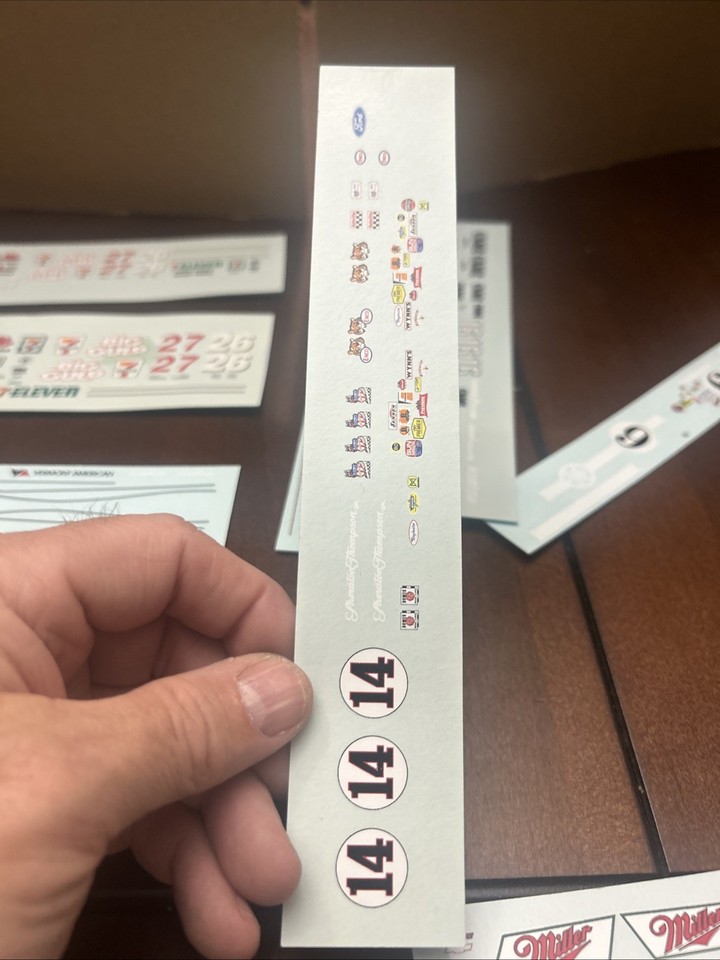 Lot Of Nine Different Decal Sets For Resin 1:25 Scale Model Cars | eBay