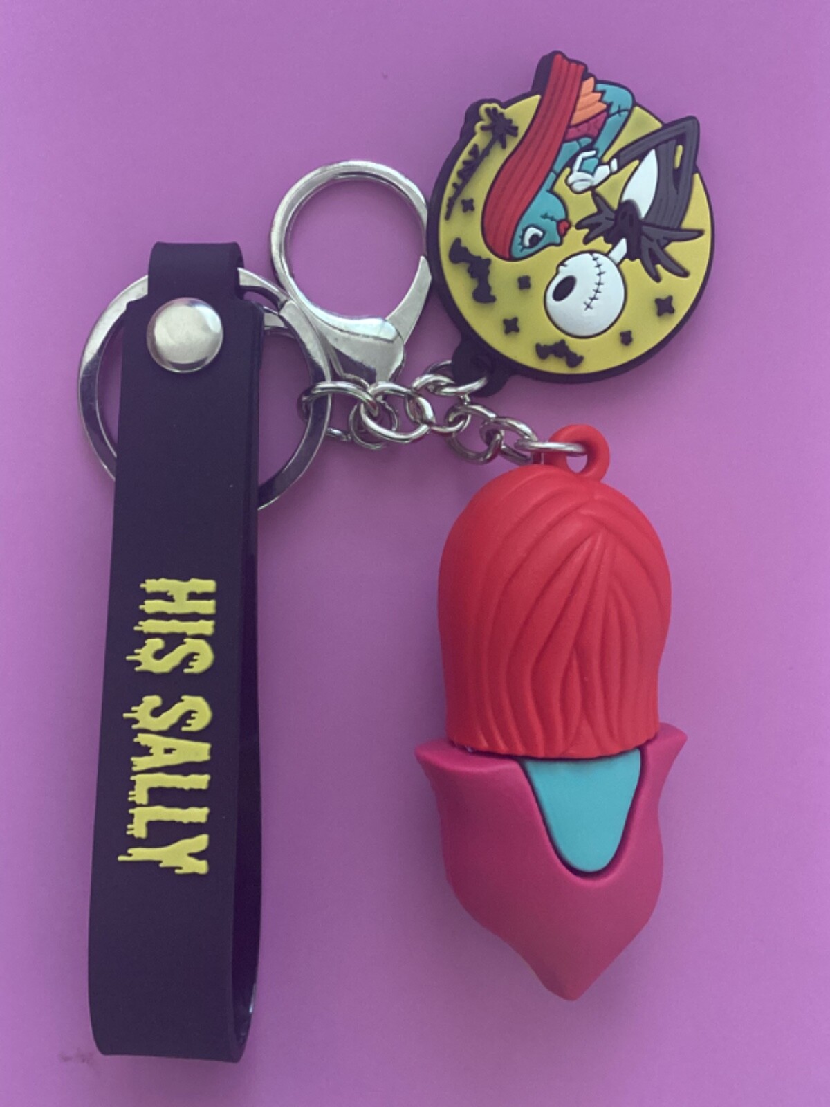 3D Rubber Keychain With His Sally Character Keychain Key Ring No-1 ...