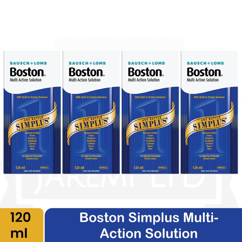 4 x 120ml Boston Simplus Multi Action Contact Lens Solution | eBay