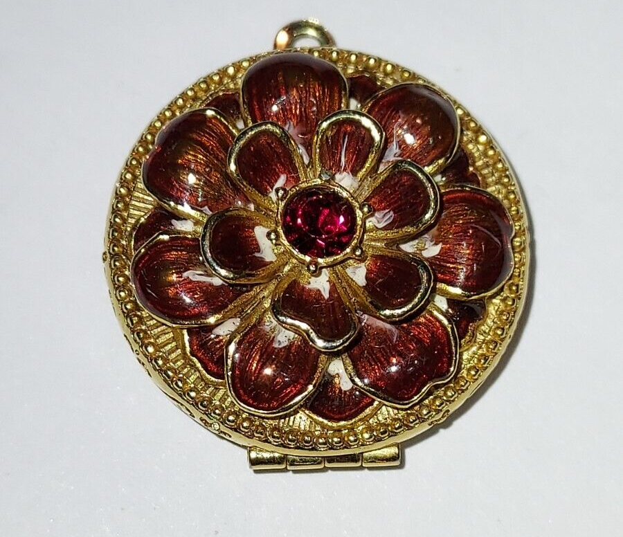 Joan Rivers Enamel Red Pansey Pendant Locket The Victorian Language of ...