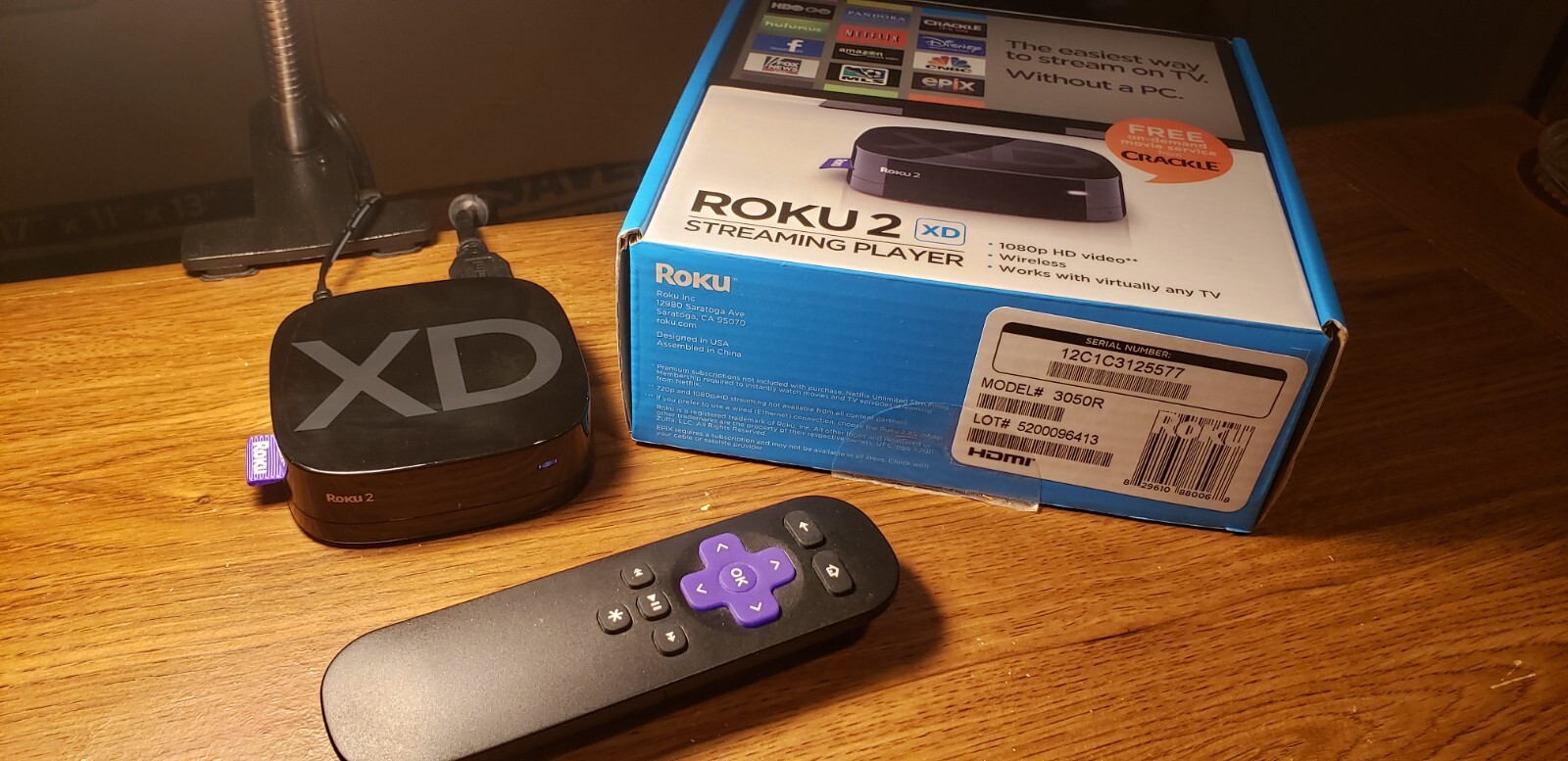 Roku 2 XD 3050R 1080p HD Streaming Media Player All Original, One Owner ...