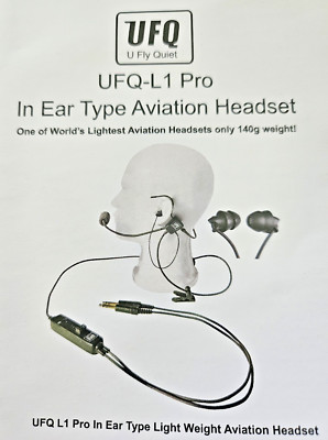 UFQ in-ear type aviation headset UFQ L-1 PRO GA Light Weight FAST USA SHIPPING | eBay
