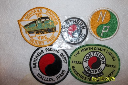Northern Pacific Railroad Lot OF 5 UNUSED UNIFORM CLOTHING PATCHES | eBay