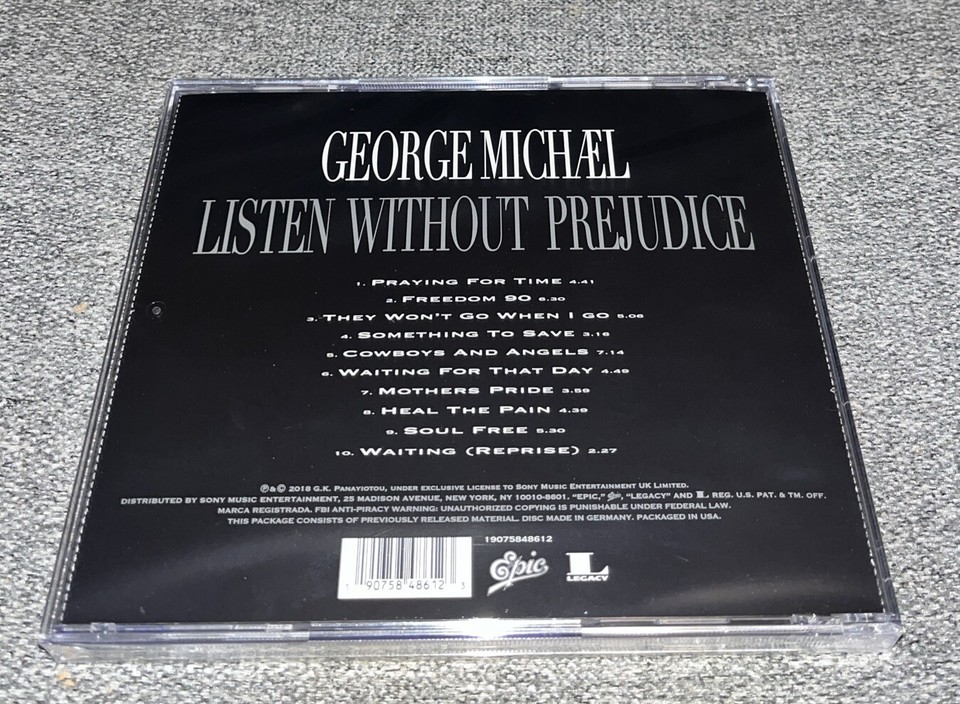 Listen Without Prejudice, Vol. 1 by George Michael (CD, 2018)⭐️Buy 3 ...
