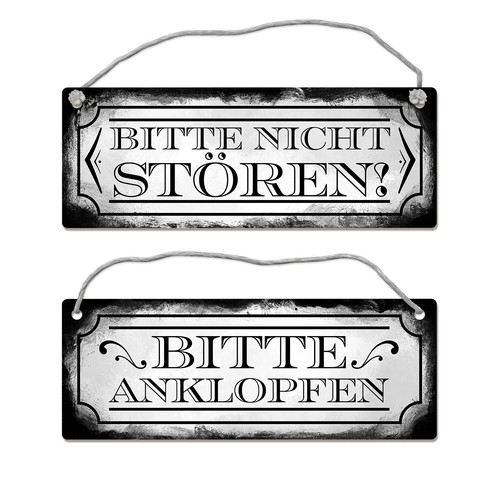 Bitte anklopfen oder Bitte nicht stören! Wendeschild 4060429409439 ...