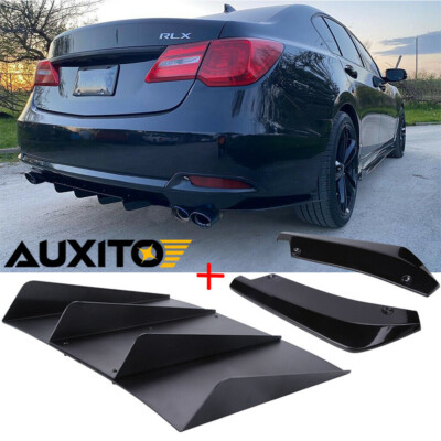 For Acura RLX TL TLX Rear Diffuser + Rear Spats Splitter Bumper Spoiler ...
