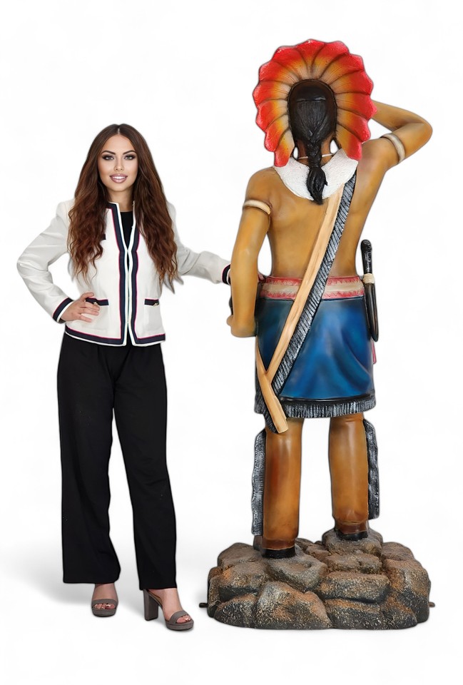 Tobacco Indian Cigar Store Statue Life Size 6FT Native American Indian ...