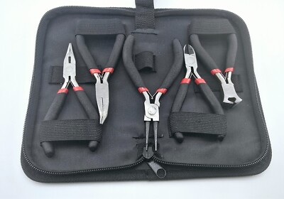 Mini Precision Pliers Set Crafts Jewellery Making Electronics Plus Case ...
