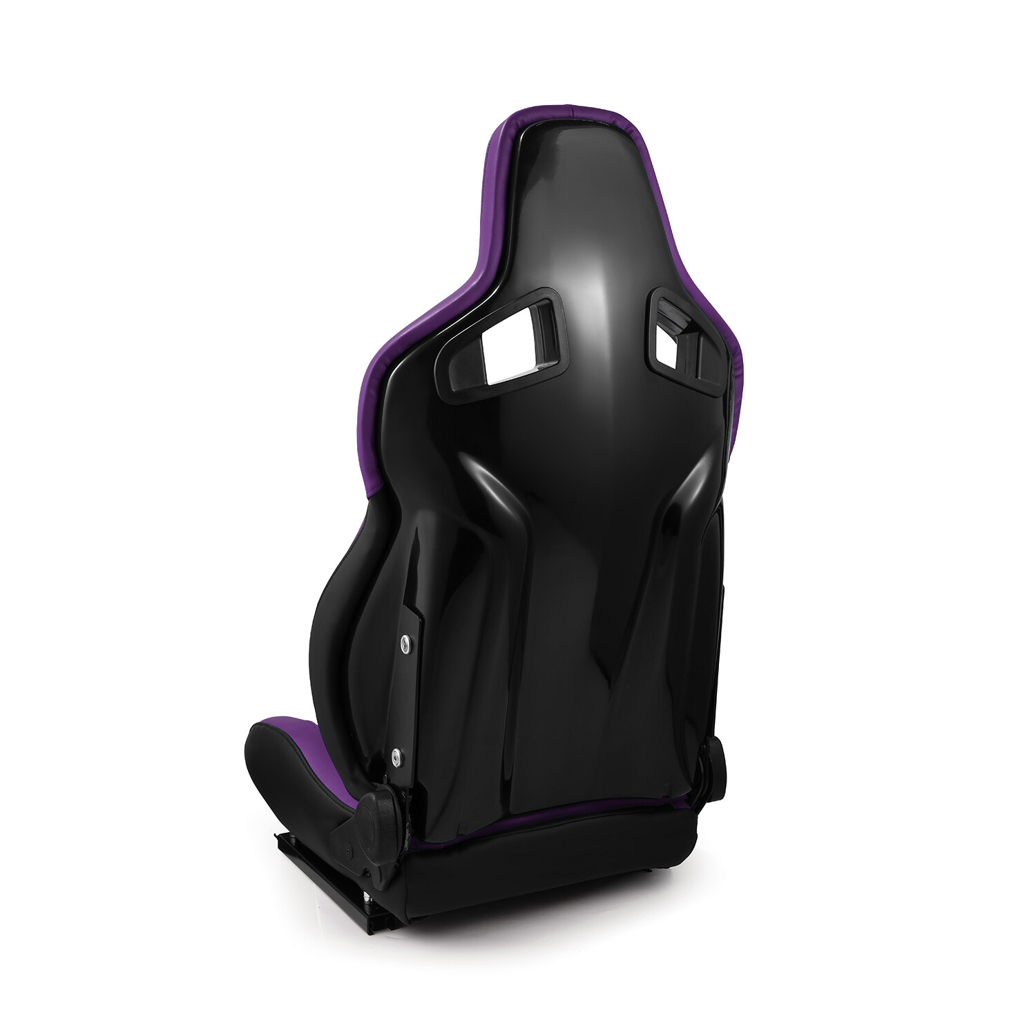Universal Reclinable PVC EVO-Series Racing Seats Car Seat Black-Purple ...