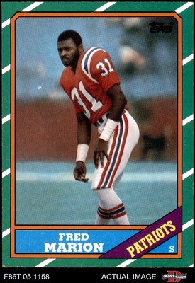 1986 Topps #42 Fred Marion Patriots RC Miami (FL) 8 - NM/MT | eBay