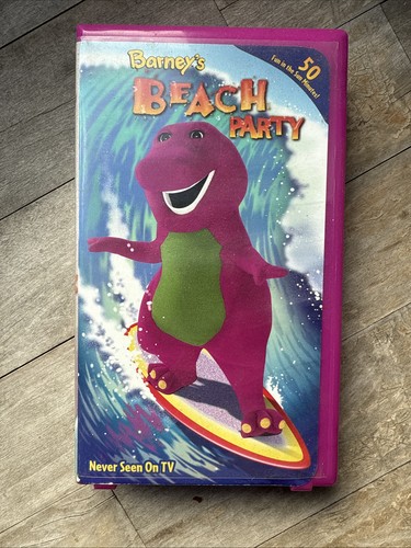 Barney’s Beach Party White VHS Tape 2001 Clamshell Case Never Seen On ...